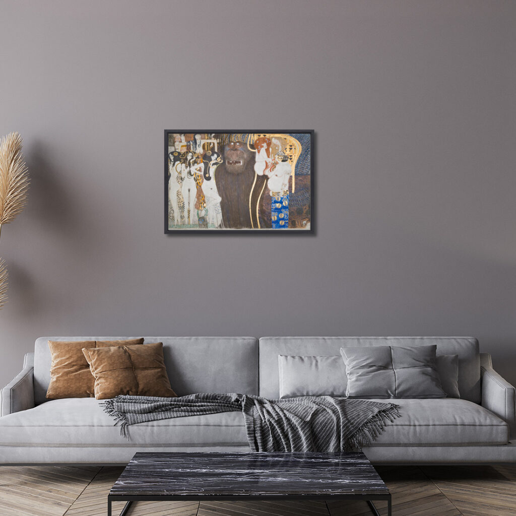 Giclée-Druck von Gustav Klimts "Beethovenfries: Die feindlichen ...
